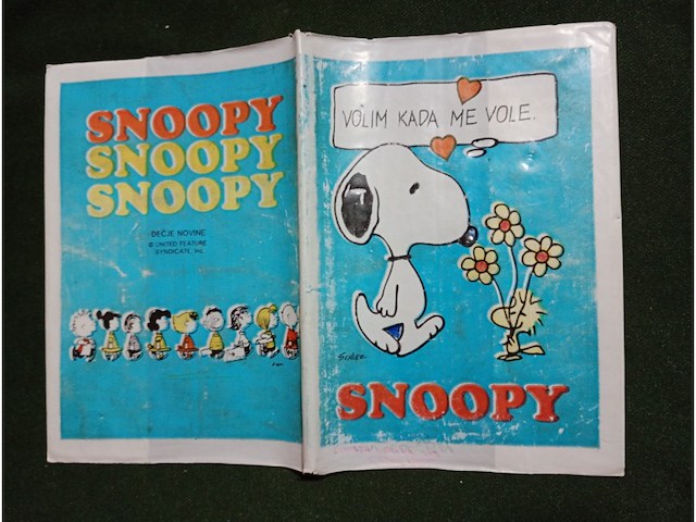Uvijač Snoopy dečje novine jugoslavija