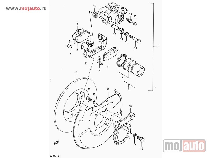 Suzuki Samuraj Kociona Klesta Prednja Levo 81-04,NOVO