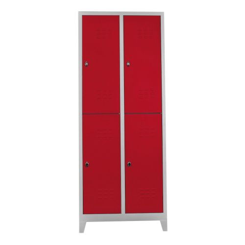 Js1026Kı Grey Red Locker Storage Cabinet