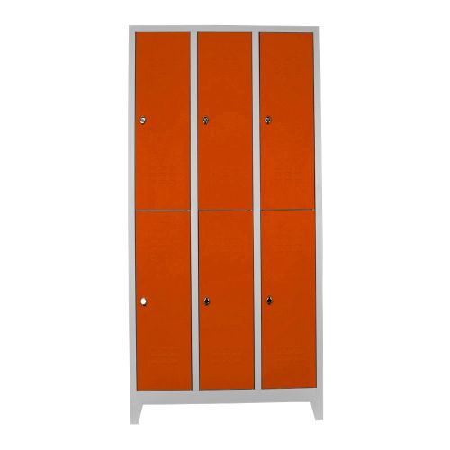 Js1025Tu Grey Orange Locker Storage Cabinet
