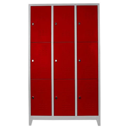 Js1024Kı Grey Red Locker Storage Cabinet