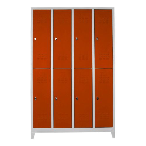 Js1030Tu Grey Orange Locker Storage Cabinet