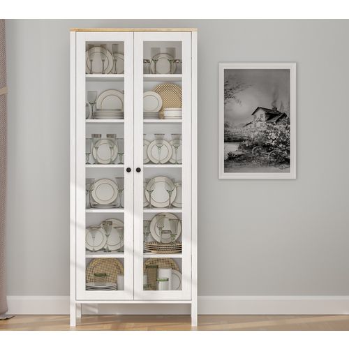 FRN-20074 Wooden White Bookshelf