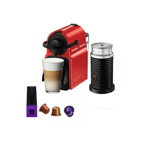 NESPRESSO Aparat za espresso kafu i za pravljenje pene od mleka Inissia Red i Aeroccino 3, A3NC40EURE-TX