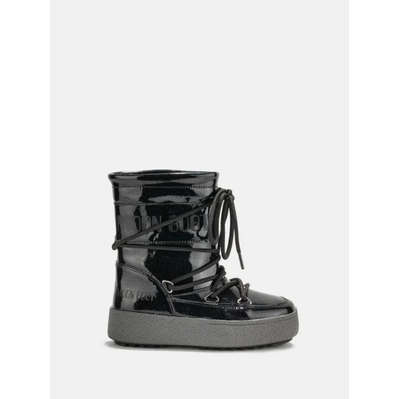 MOONBOOT JTRACK TUBE GLITTER BLACK BLACK