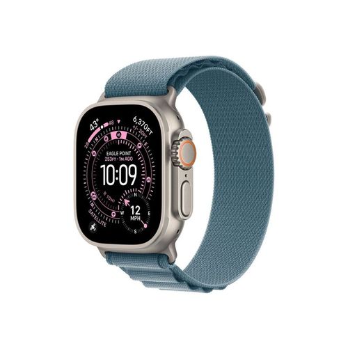 APPLE Watch Ultra 3 Cellular 49mm Natural Titanium Case with Light Blue Alpine Loop – Medium (mewm4se/a)
