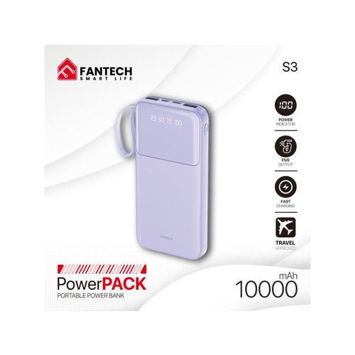 FANTECH Power bank Prenosiva baterija Fantech S3 10000mAh, 10W ljubicasti