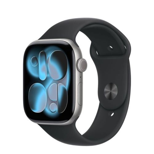 Apple Watch S11 GPS 42mm Space Grey Aluminium Case with Black Sport Band - S/M meqw4rk/a