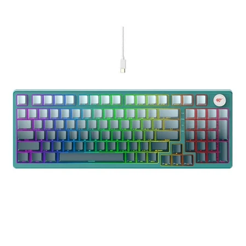 Havit KB899L tastatura belo-zelena