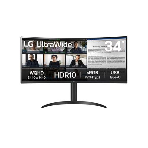 LG 34WR55QK-B UWQHD 100Hz Curved Monitor