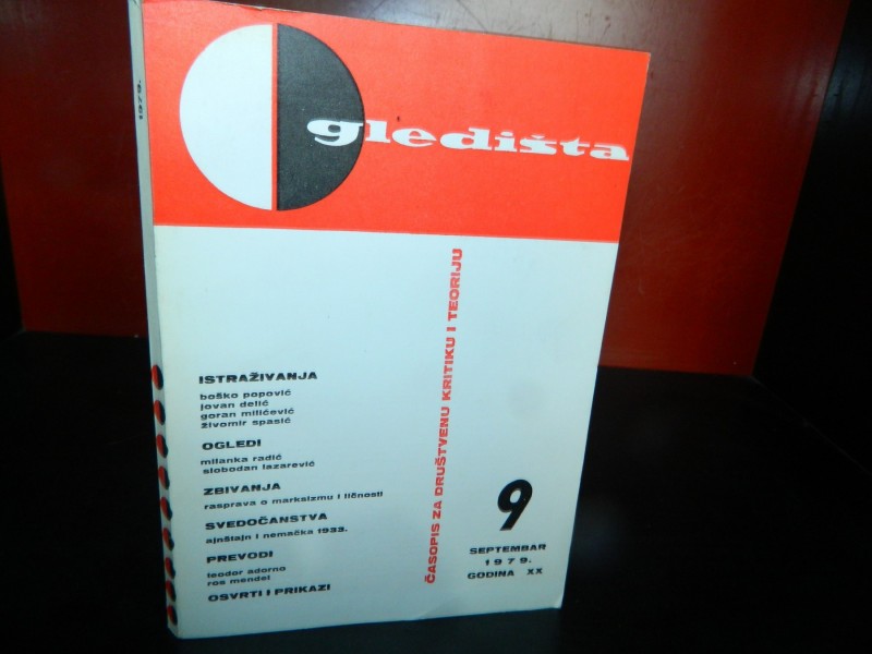 Gledišta 9*1979 Ajnštajn i Nemačka, Teodor Adorno, Mend