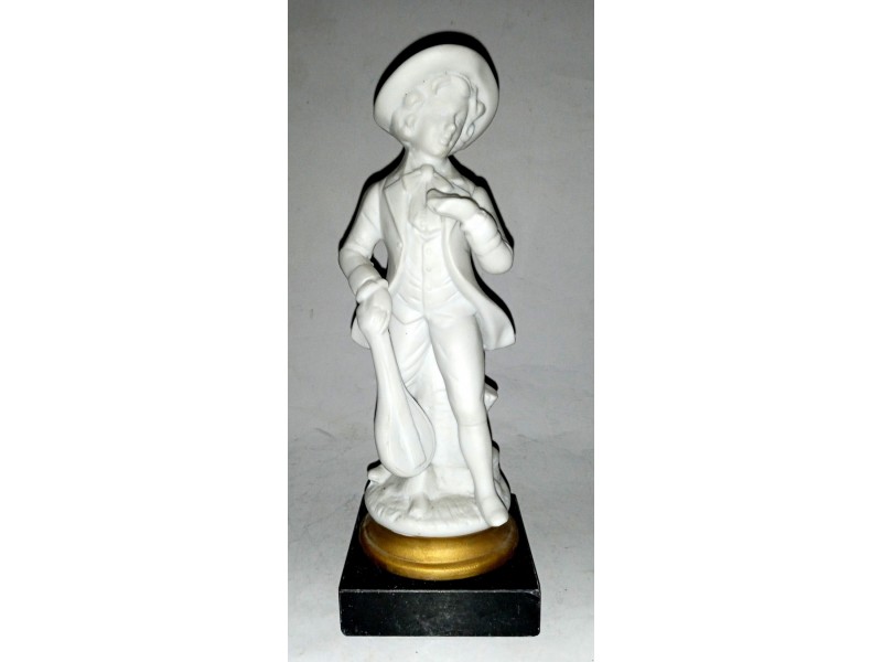 FIGURA - BISKVIT PORCELAN, POSTOLJE MERMER, 23cm