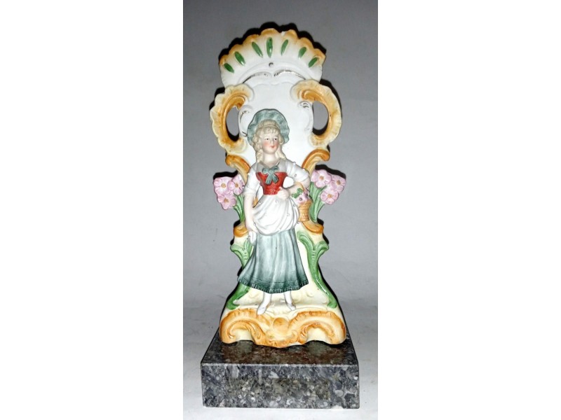 FIGURA - BISKVIT PORCELAN POSTOLJE MERMER 25cm
