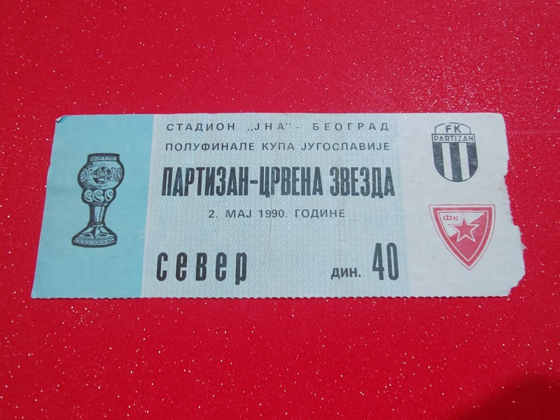 PARTIZAN - CRVENA ZVEZDA 02.05.1990. SEVER