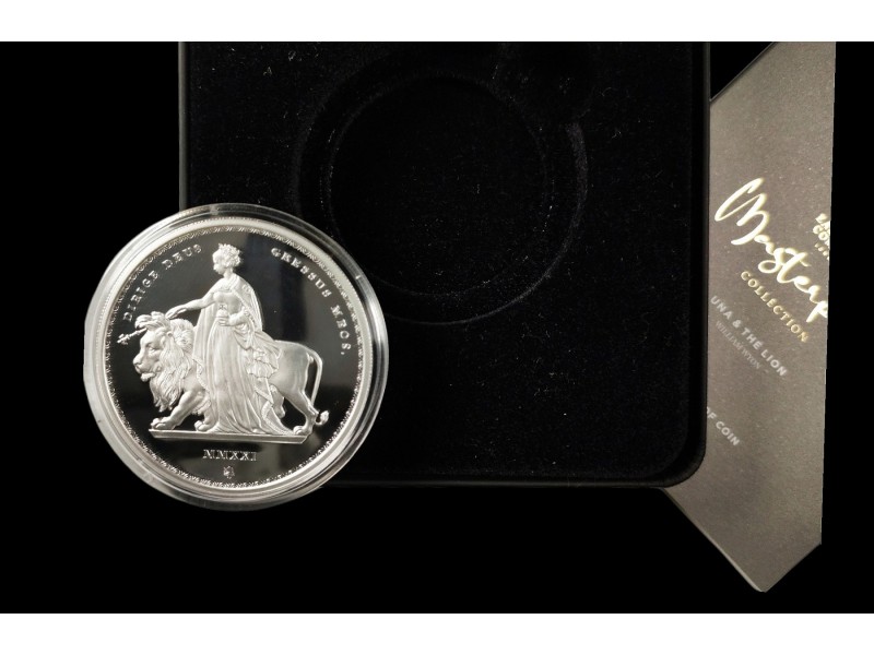 2021 Una & the Lion 2oz Silver Proof Coin EIC