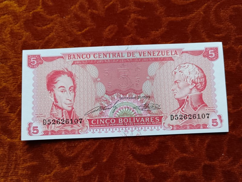 Venecuela 5 Bolivar,1989 god.UNC