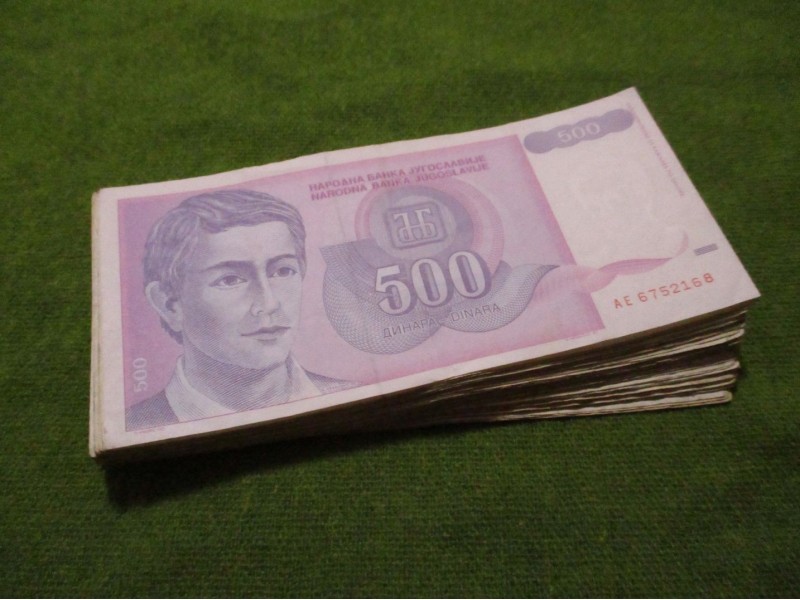 RASPRODAJA lot10 - 55*500din 1992 uglavnom F