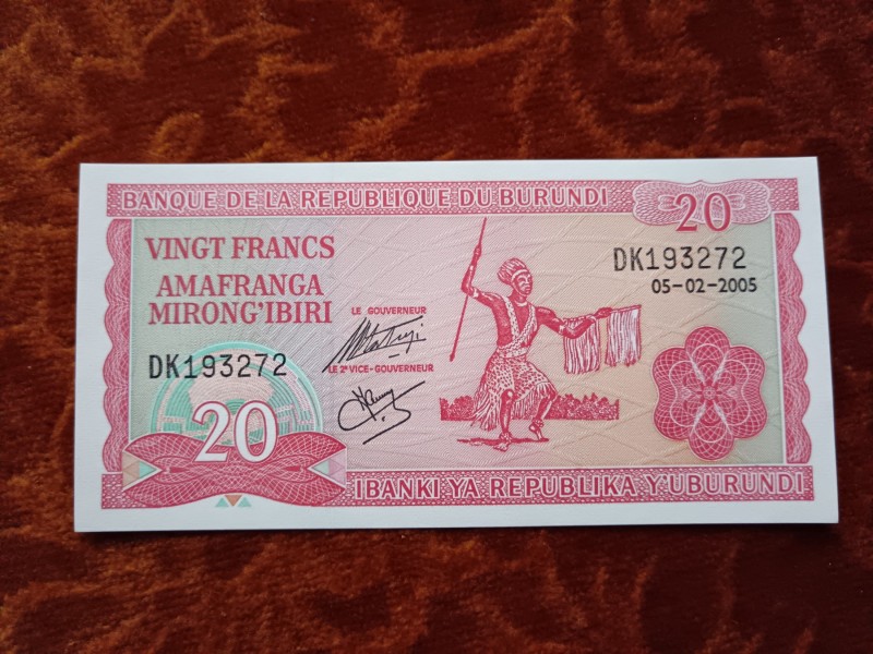 Burundi 20 franaka,2005 god.UNC