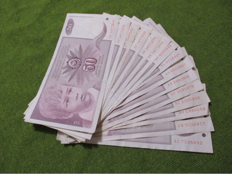 RASPRODAJA lot05 - 15*50din 1990 F-VF
