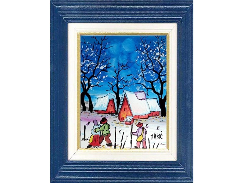 NAIVA - ULJE NA STAKLU 12x10cm