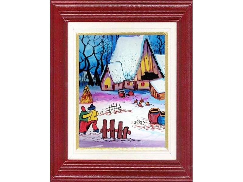 NAIVA - ULJE NA STAKLU 12x10cm