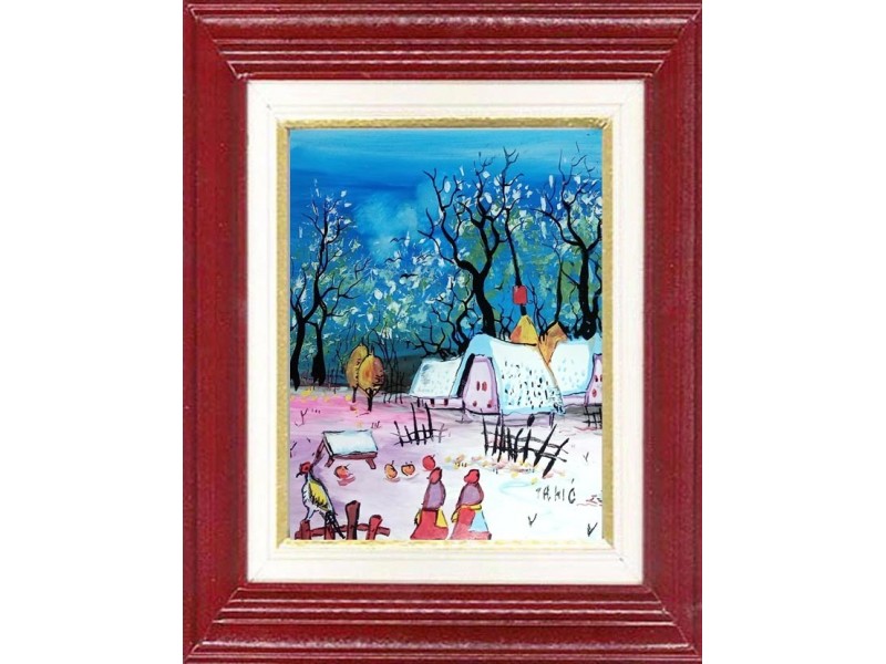 NAIVA - ULJE NA STAKLU 12x10cm