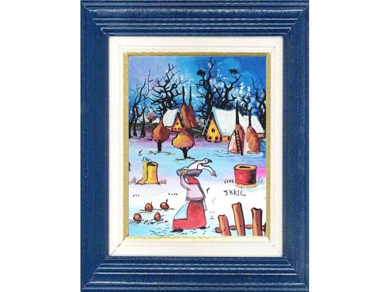NAIVA - ULJE NA STAKLU 12x10cm