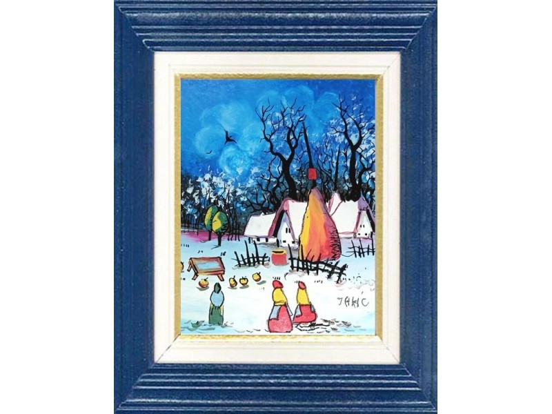 NAIVA - ULJE NA STAKLU 12x10cm