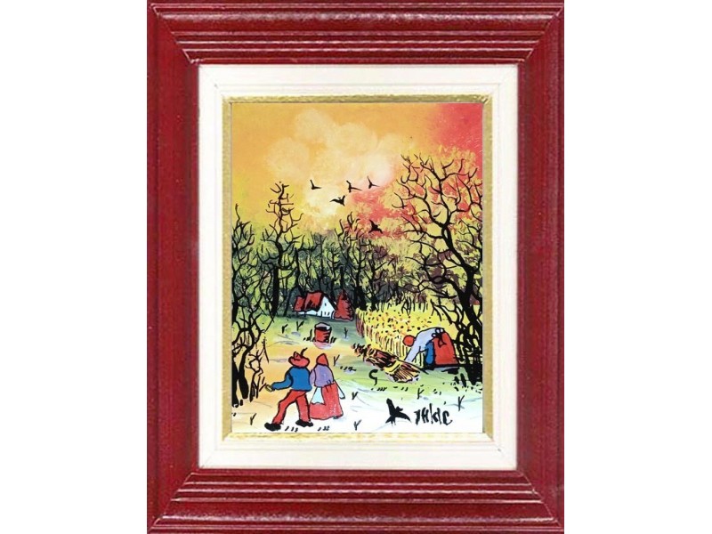NAIVA - ULJE NA STAKLU 12x10cm