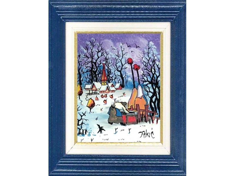 NAIVA - ULJE NA STAKLU 12x10cm