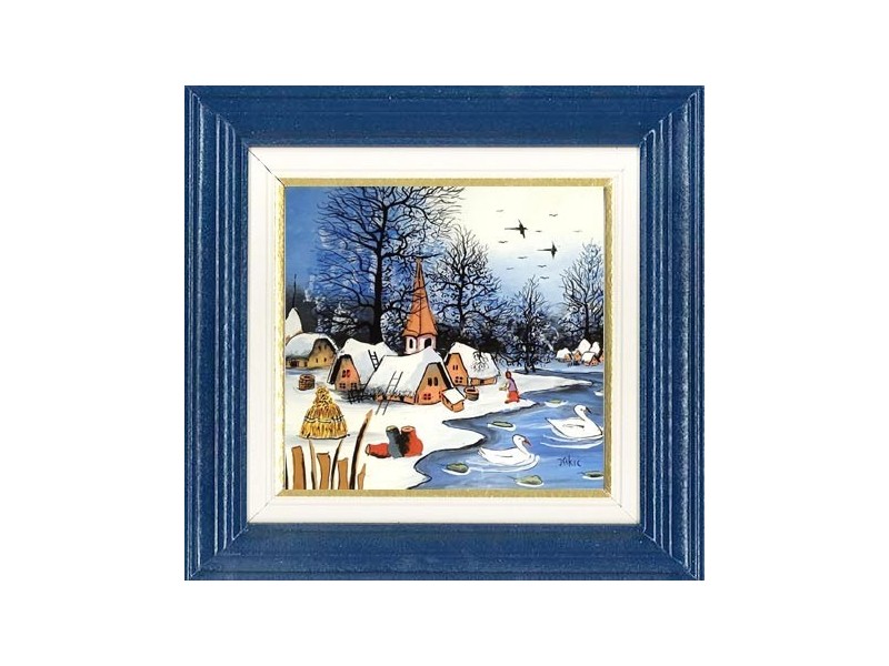 NAIVA - ULJE NA STAKLU 16x16cm