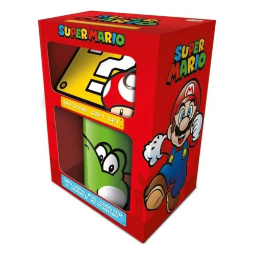 Super Mario (Yoshi) Mug Coaster Keychain Gift Set