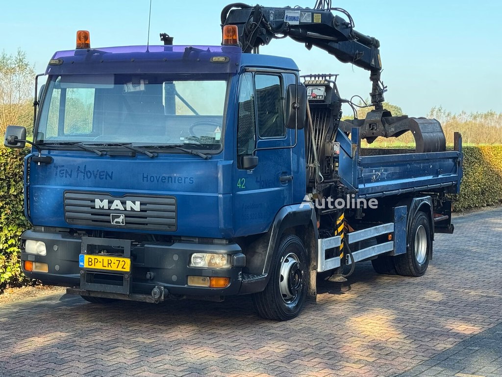 MAN L70 3 SEITEN PTO KIPPER HIAB KRAAN kiper