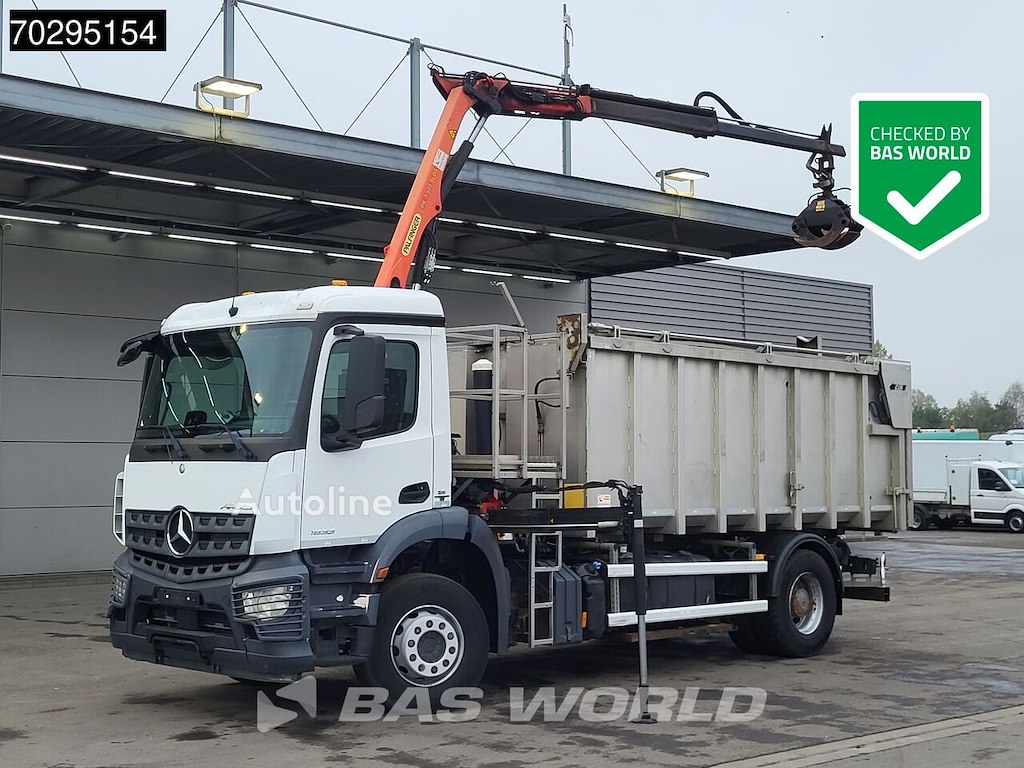 Mercedes-Benz Actros 1833 4X2 Palfinger PK7.501 SLD Kran Crane 17m3 tipper Big kiper
