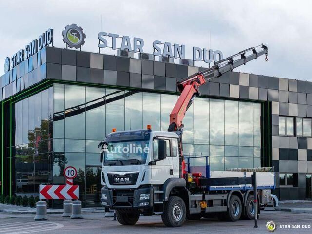 MAN TGS 26.400 6x6 PALFINGER PK 33002 EH Crane Kran kamion s ravnom platformom