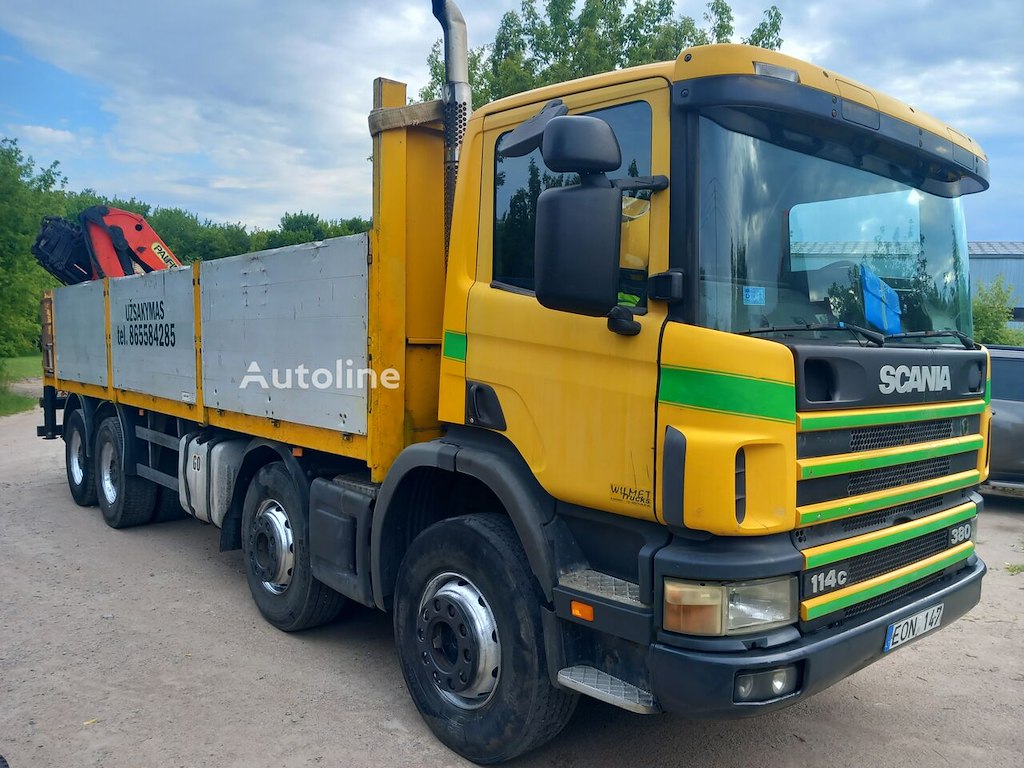 Scania 114c kamion s ravnom platformom