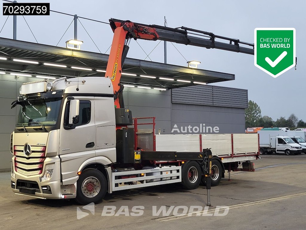 Mercedes-Benz Actros 2653 Actros 6X4 Palfinger PK34002 SH Kran Crane Retarder kamion s ravnom platformom