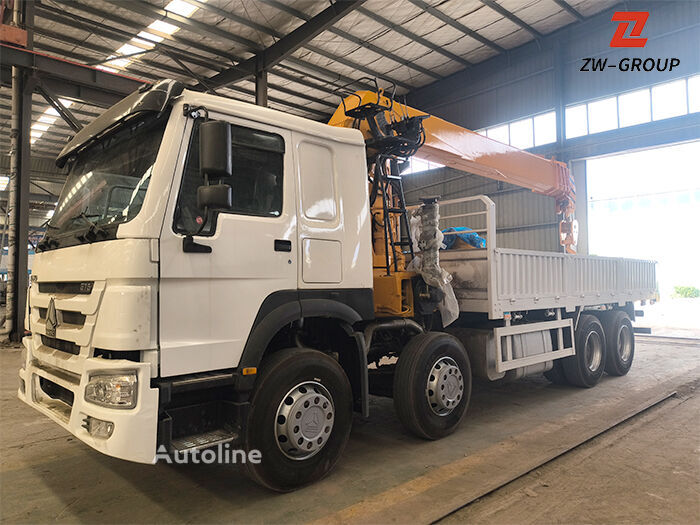 Howo 375 Truck XCMG Straight Boom Crane kamion s ravnom platformom