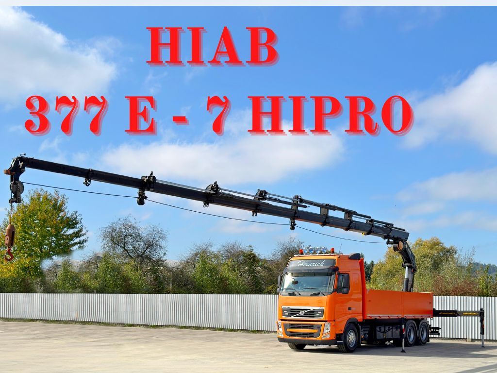 Volvo FH 460 * HIAB 377 E - 7 HIPRO + FUNK * 6x4 kamion s ravnom platformom