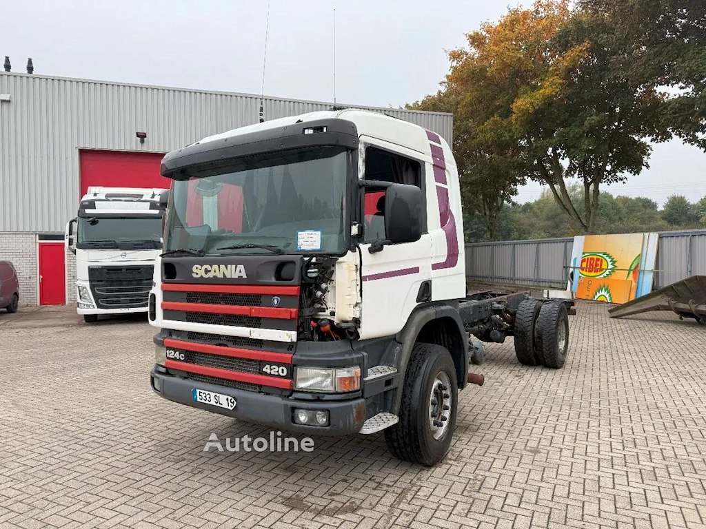 Scania 124-420 / ENGINE RUNNING / RETARDER / BIG AXLE / FULL-STEEL / ON kamion šasija nakon udesa