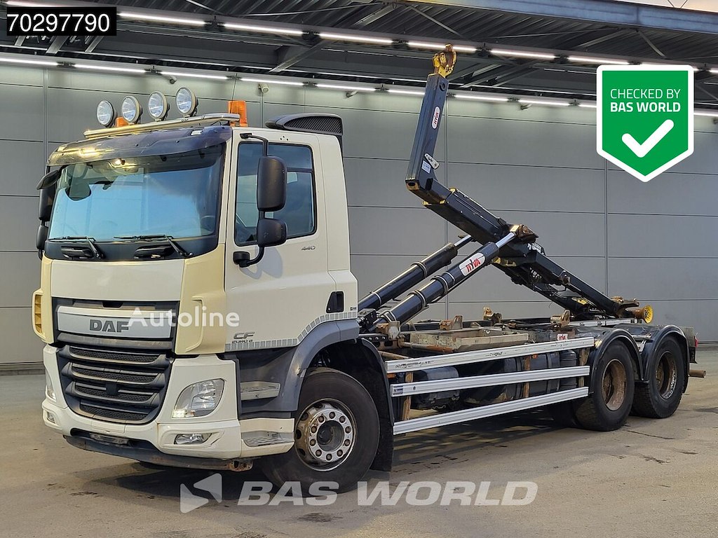 DAF CF 440 6X2 HYVA 22-60-S Hooklift Lift Axle Automatic ACC Euro 6 kamion rol kiper