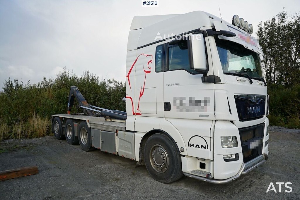 MAN Man TGX 35.560 8x4 tridem krokbil kamion rol kiper