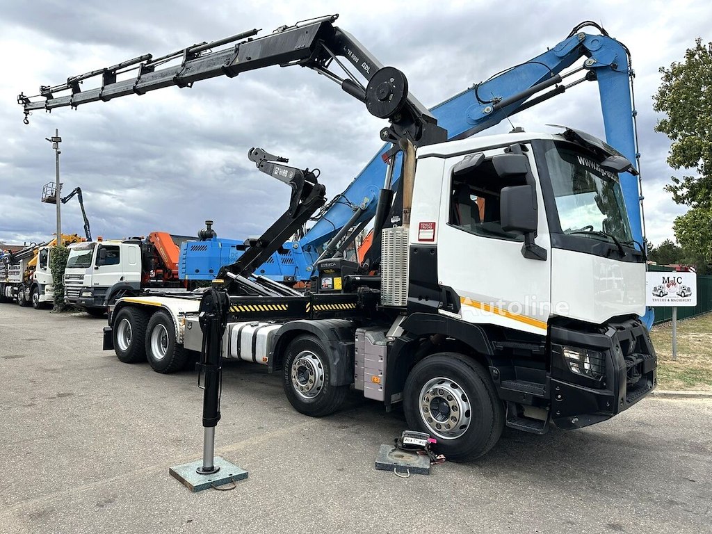 Renault C460 8x4 + (19m!) KRAN HIAB 288 E-6 HIDUO - RADIO - 5/6 F - STEE kamion rol kiper