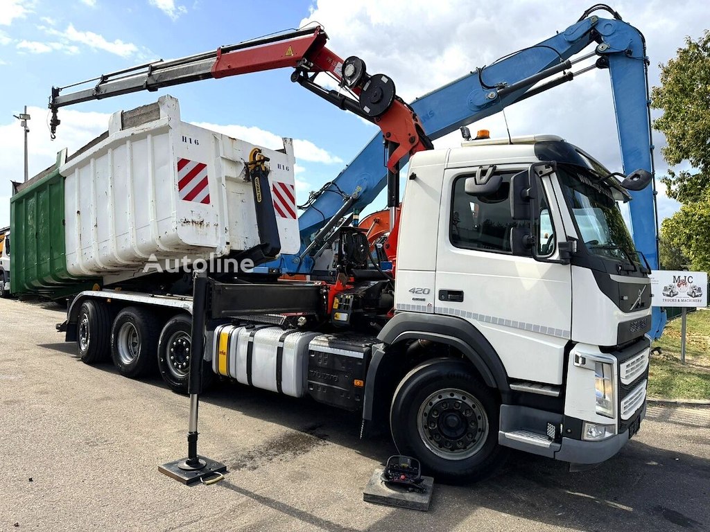 Volvo FM 420 8x2 HOOKLIFT + CRANE PALFINGER PK19.001 SLD B - *294.000k kamion rol kiper