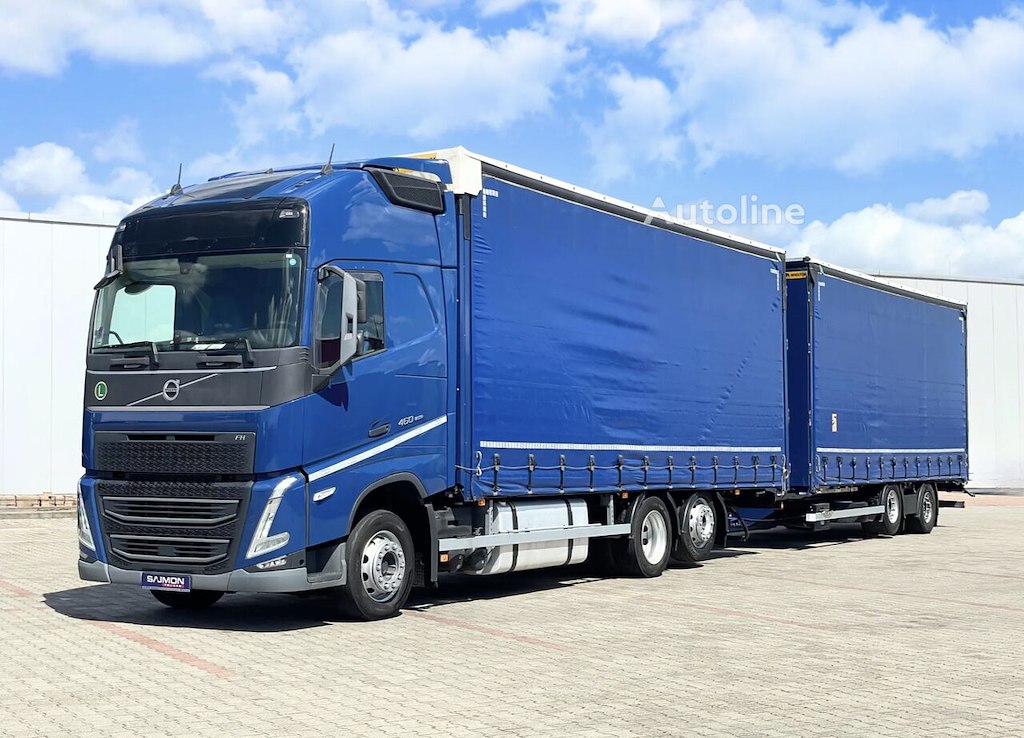Volvo VOLVO FH62R460/ I-SAVE / TANDEM 120 M3 / WIELTON kamion sa klizna zavesa cerada + prikolica sa kliznom ceradom