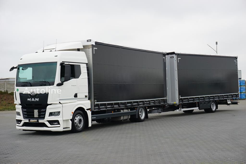 MAN TGX / 18.470 / E 6 / GM / ZESTAW PRZEJAZDOWY 120 M3 / ŁAD. 14 81 kamion sa klizna zavesa cerada + prikolica sa kliznom ceradom