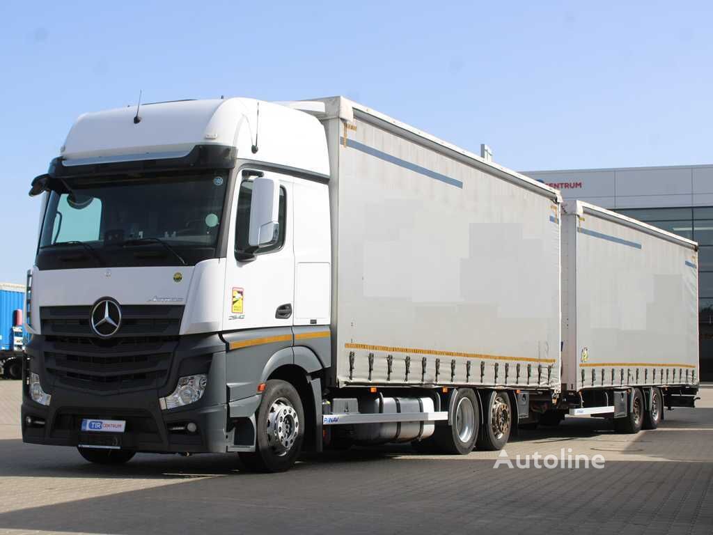 Mercedes-Benz Actros 2542 kamion sa klizna zavesa cerada + prikolica sa kliznom ceradom