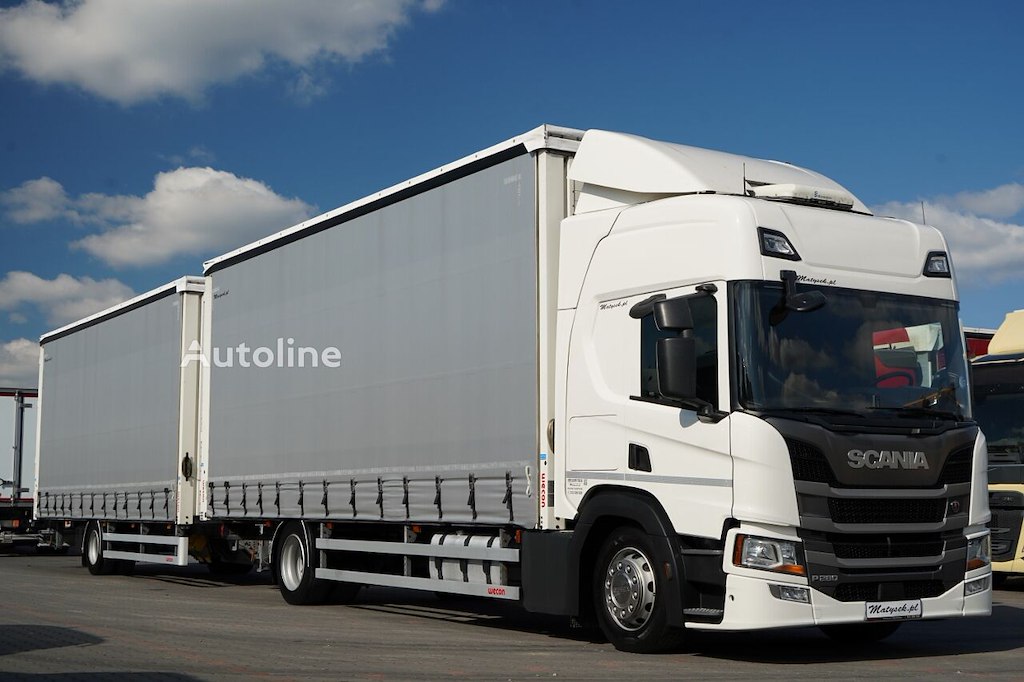 Scania P 280 / ZESTAW TANDEM / 120 M3 / WECON / 2022 ROK / KLIMATYZACJ kamion sa klizna zavesa cerada + prikolica sa kliznom ceradom