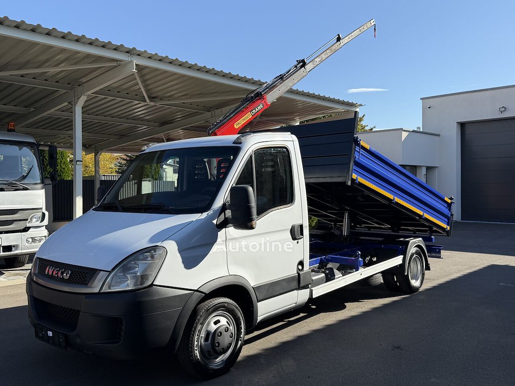 IVECO TROJSTRANNÝ SKLÁPAČ + HYDRAULICKÁ RUKA do 3,5t KIPPER CRANE < 3, kamion kiper < 3.5t