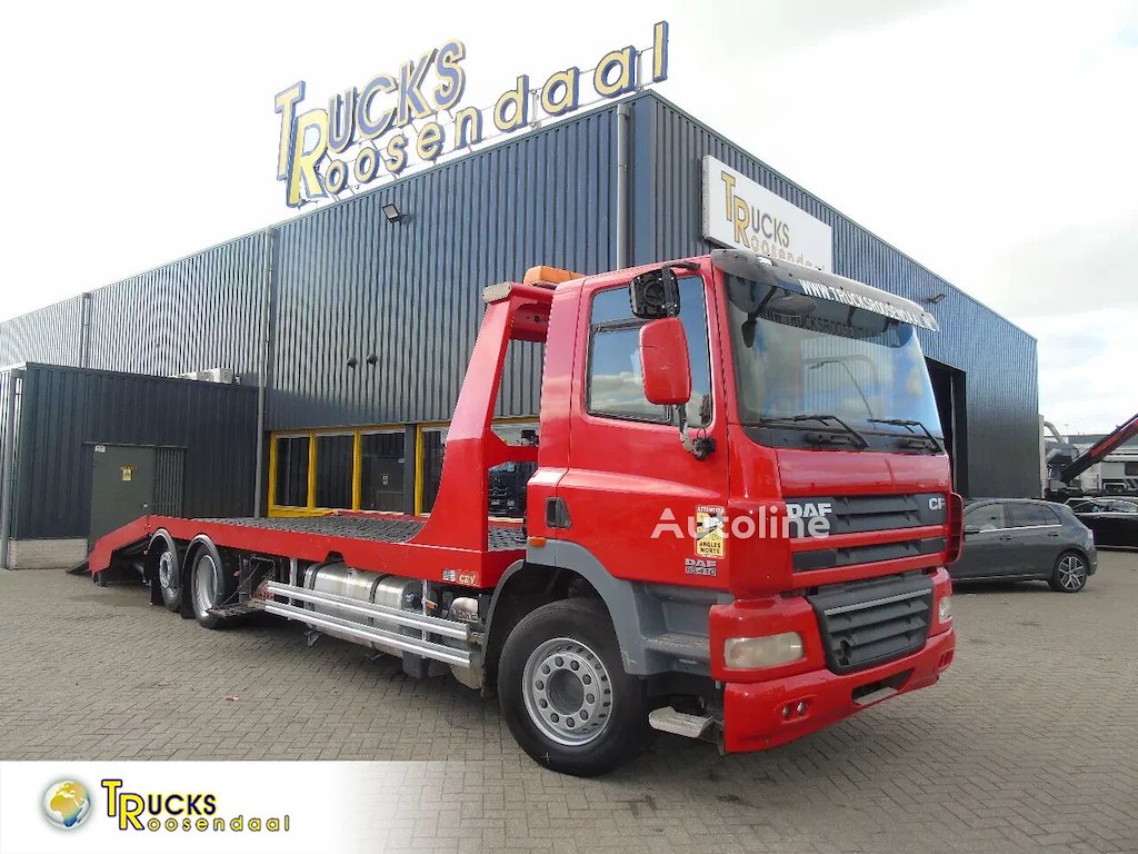 DAF CF 85.410 + EURO 5 + HYDRO RAMPS + 6X2 + RETARDER autotransporter